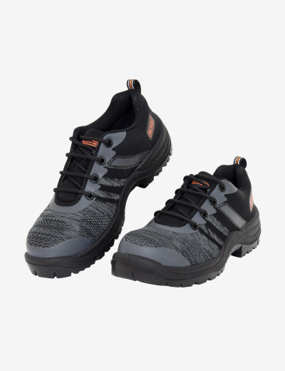 Buy Black+Decker Grey and Black Lace up Safety Footwear, BXWB0181IN ...