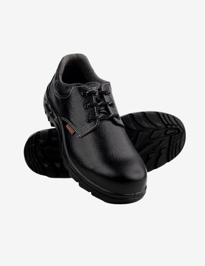 Quick Release Ankle Height Black Leather Safety Shoes, FS22BL(FWDAMN)